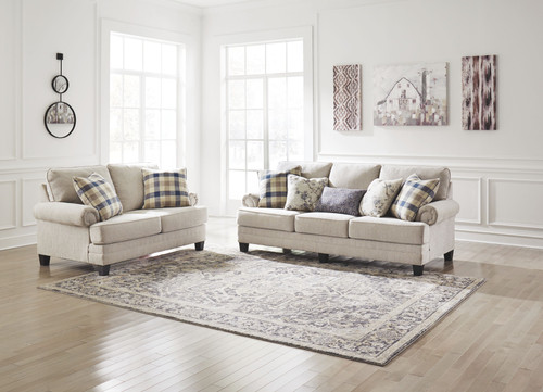 Meggett Linen Sofa Loveseat Hilton Furniture Mattress