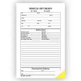 Vehicle Get Ready Form, 5 1/2" x 8 1/2" | Car Dealer Depot