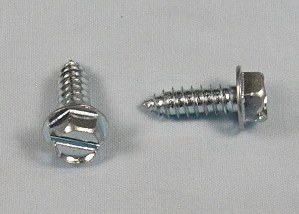 LPS-100 Slotted Hex, License Plate Screw 100/Pk