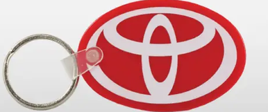 Custom 6377 Soft Touch Oval Key FOB