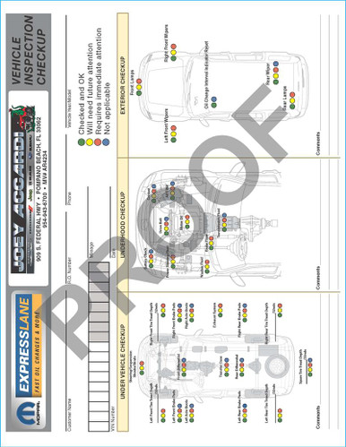 Get Custom Multi-Point Inspection Sheet | Car Dealer Depot