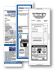 8305-1 Addendum Stickers (Adhesive) Custom - 1 Color, 4 1/4" x 11" 4 ...