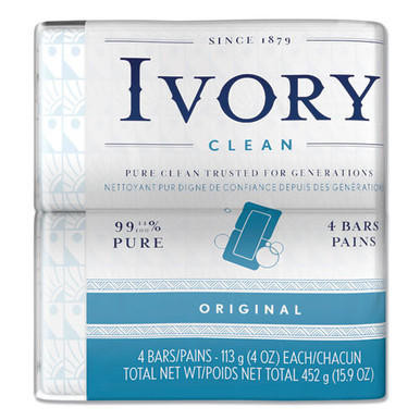 Procter & Gamble PGC82757 Ivory Bar Soap, Original Scent, 4 oz, 4/Pack ...