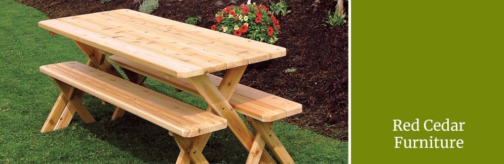 Red Cedar Furniture: Chairs, Swings, Tables | Outdoor Furniture Plus