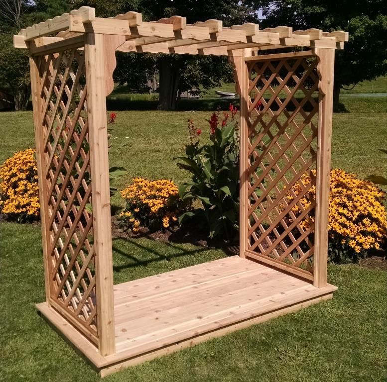 Gorgeous Cedar Arbor & Deck | Outdoor Accents for Sale