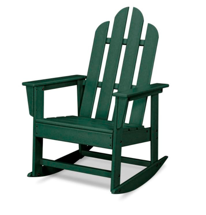 POLYWOOD Jefferson Woven Rocker|Woven Seat Rocking Chair