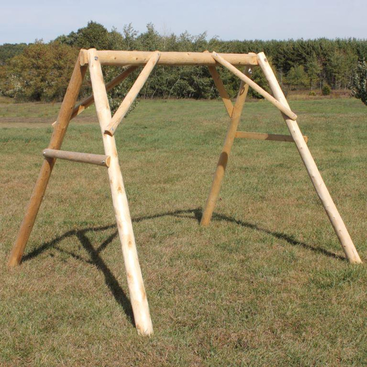 Rustic White Cedar Log Swing A Frame Frame Only