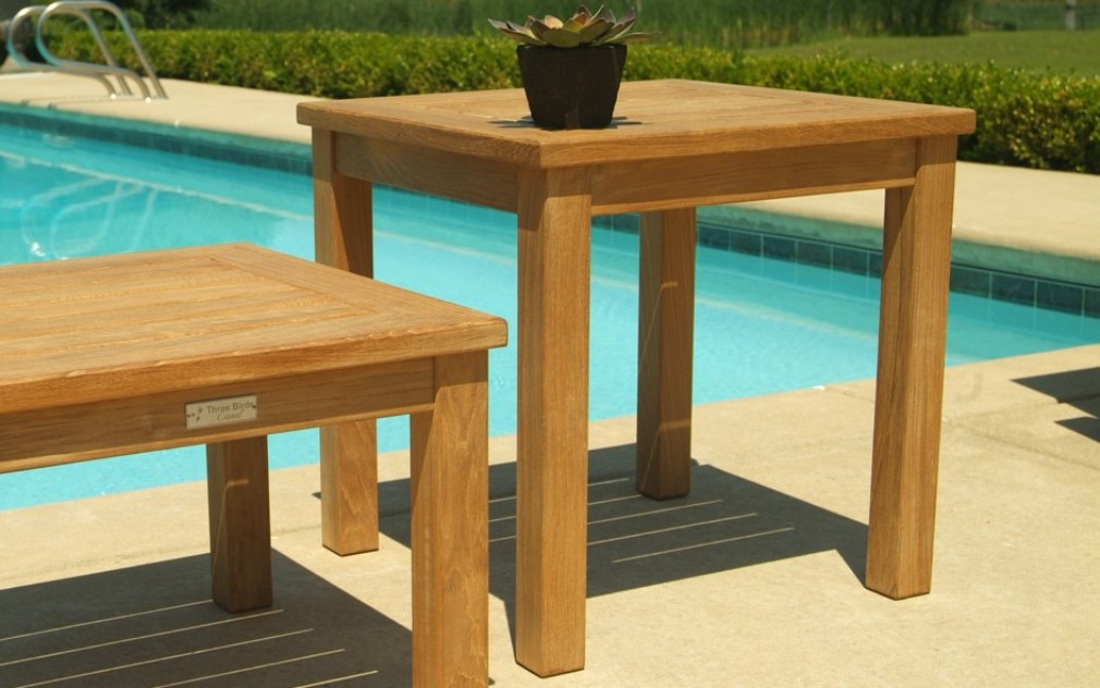20-inch Tall Square Side Table|Outdoor Square End Table