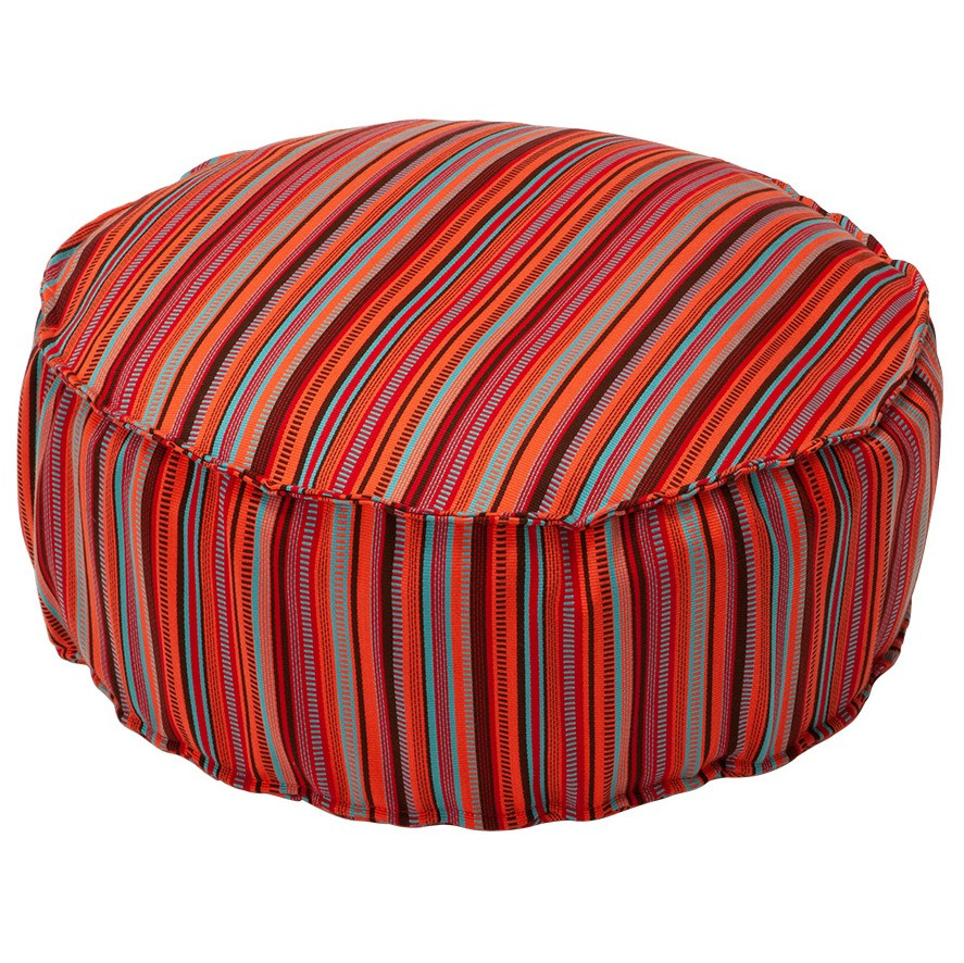 Large Round Outdoor Pouf | Round Patio Pouf Chair