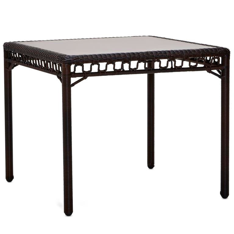 Woodard San Michele Wicker Square Dining Table | Alexa Hampton