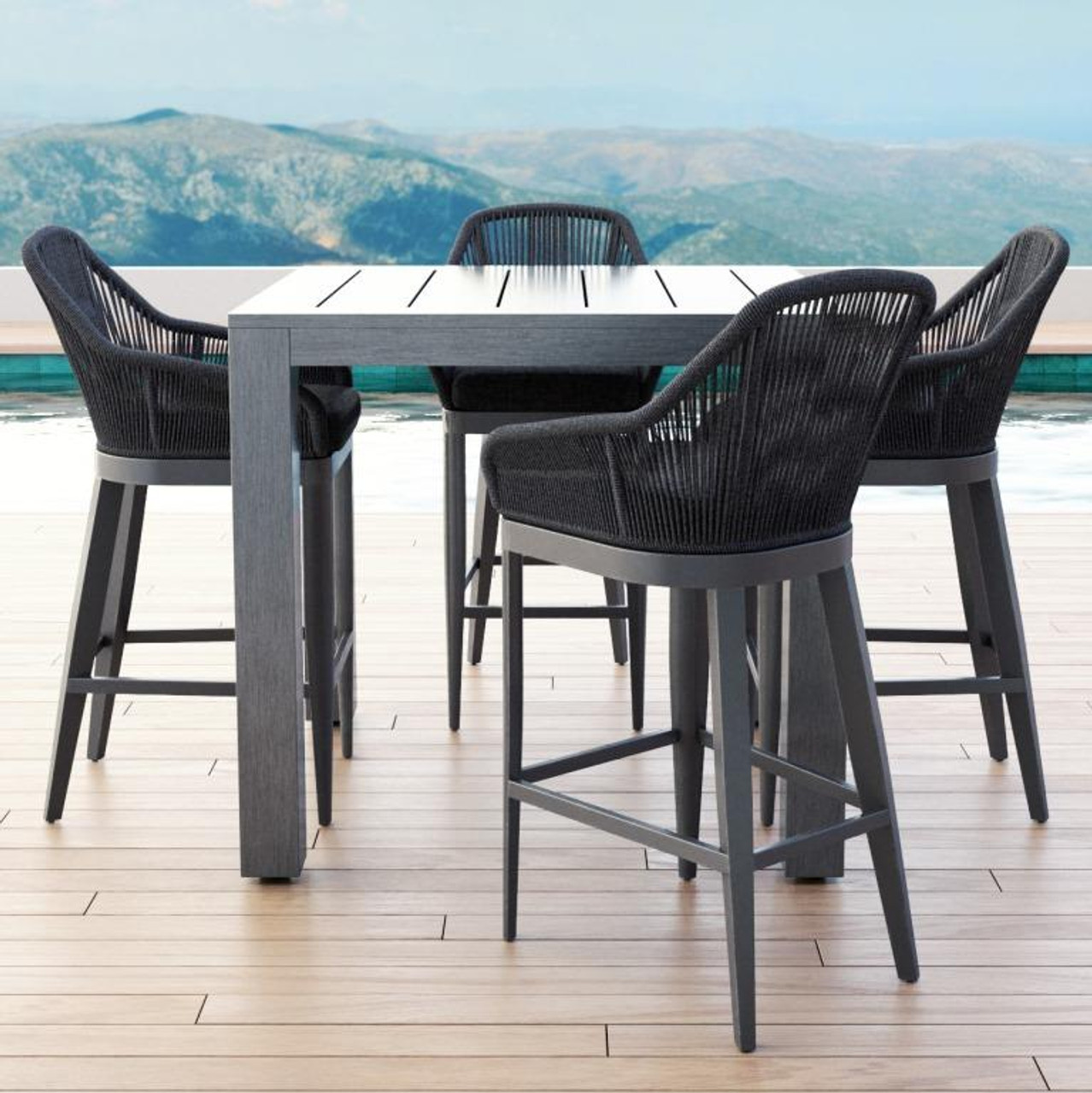 Sunset West Aluminum Redondo Milano Pub Set