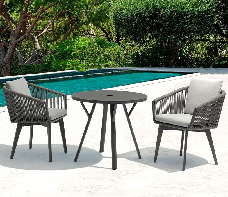 Couture Jardin Diva Aluminum Rope Bistro Set