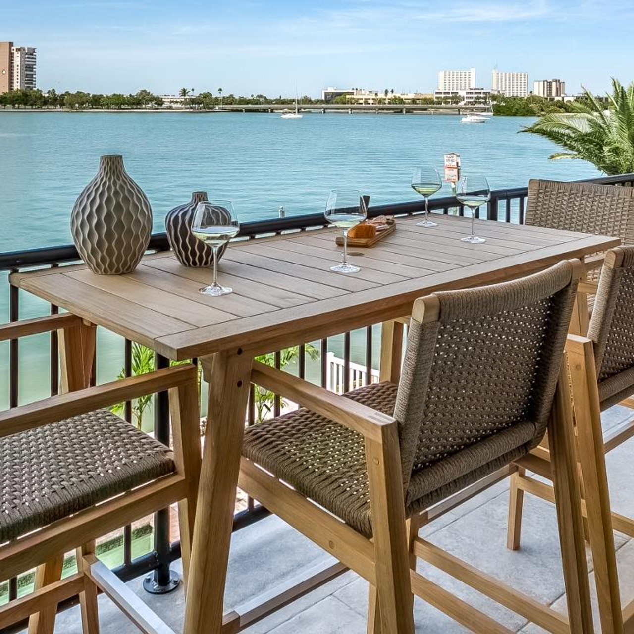 Royal Teak Admiral 65 Rectangular Patio Counter Height Table