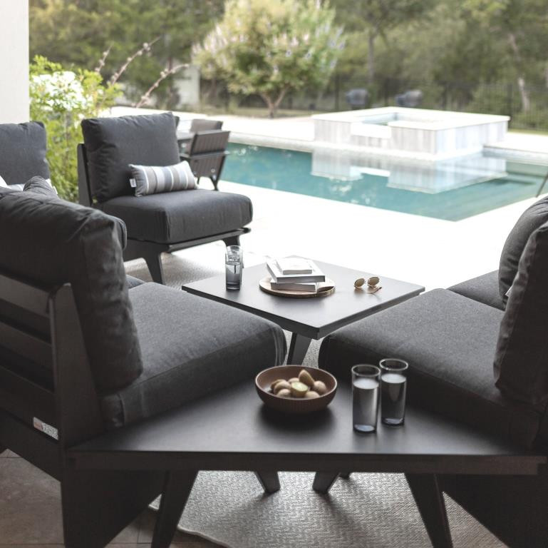 Contemporary Angled Accssory Table|Patio Accents for Sale