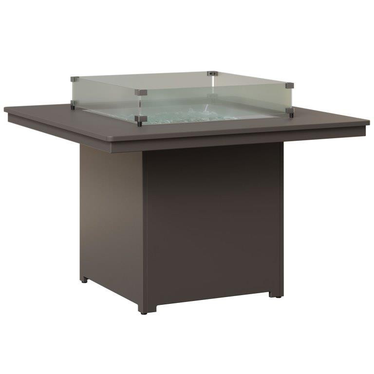 Square Fire Pit Dining Table | Resin Fire Table