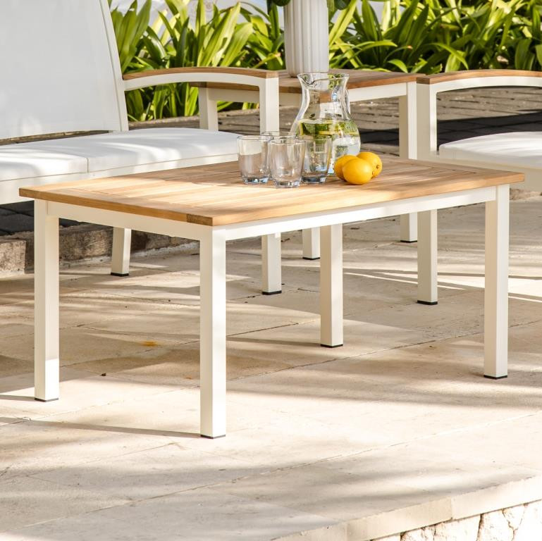 Three Birds Soho Teak 42" Square Coffee Table