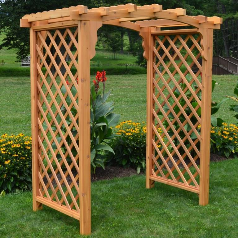 Western Red Cedar Arched Arbor|OutdoorFurniturePlus.com