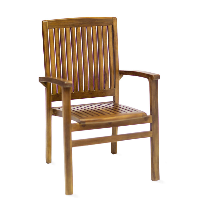 Avant Teak Stacking Chair - Outdoor FurniturePlus.com