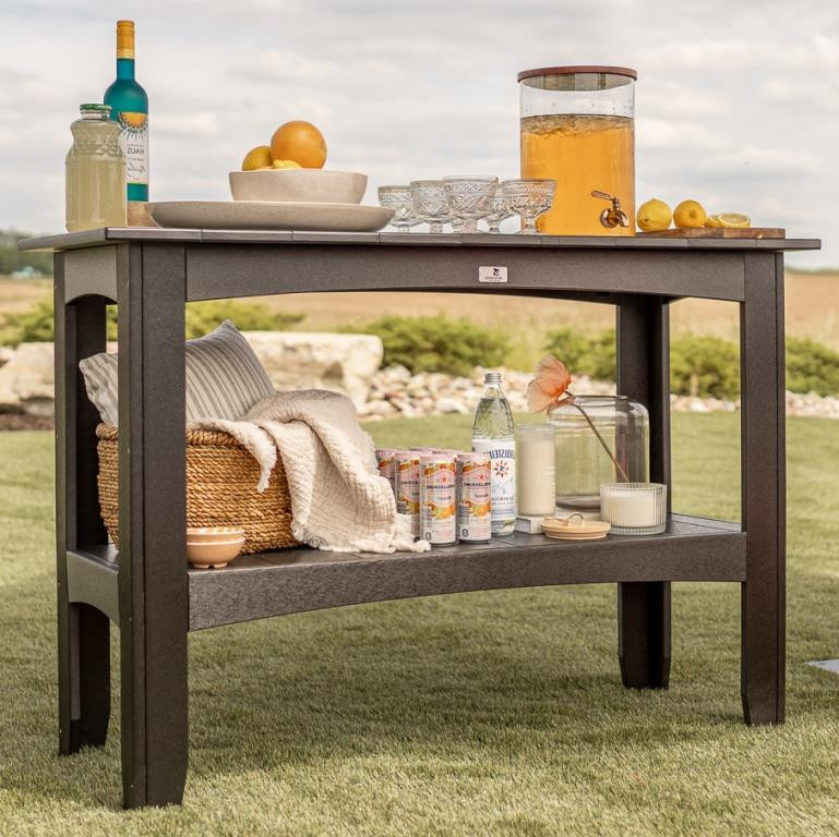 Berlin Gardens Rectangular Resin Outdoor Buffet Table