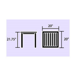 20-inch Tall Square Side Table|Outdoor Square End Table