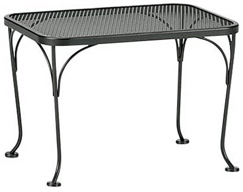 Woodard Wrought Iron Rectangular Mesh-Top Coffee Table