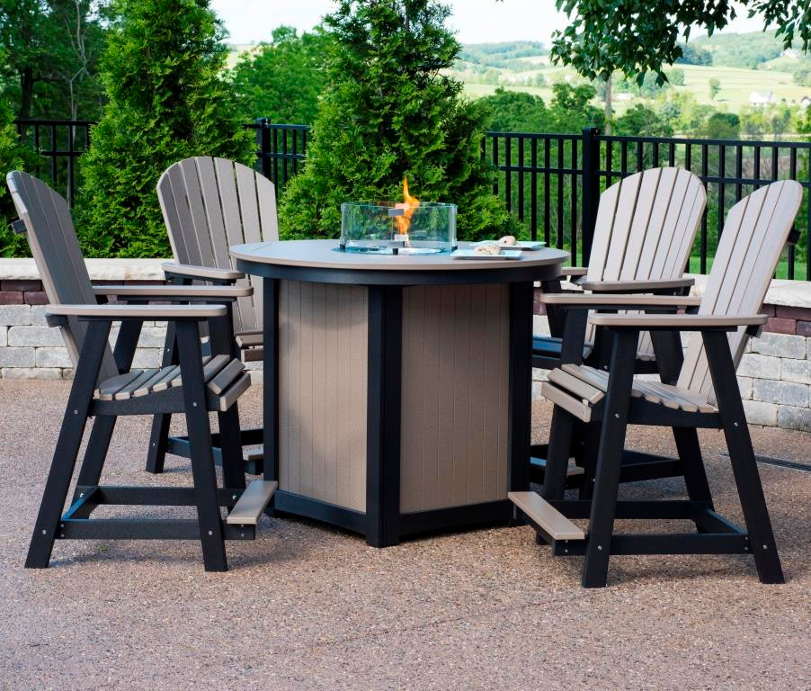 Berlin Gardens Counter Height Fire Pit Sets | Bar & Patio Fire Tables