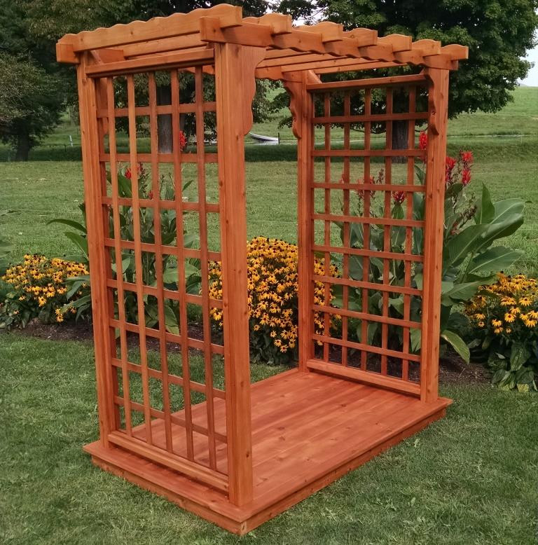 Western Red Cedar Arched Arbor|OutdoorFurniturePlus.com
