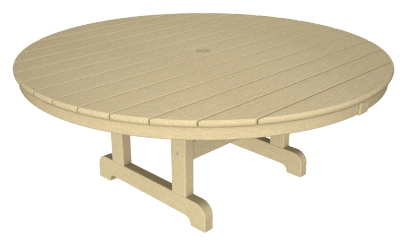 POLYWOOD® 48-Inch Round Outdoor Table with Umbrella Hole