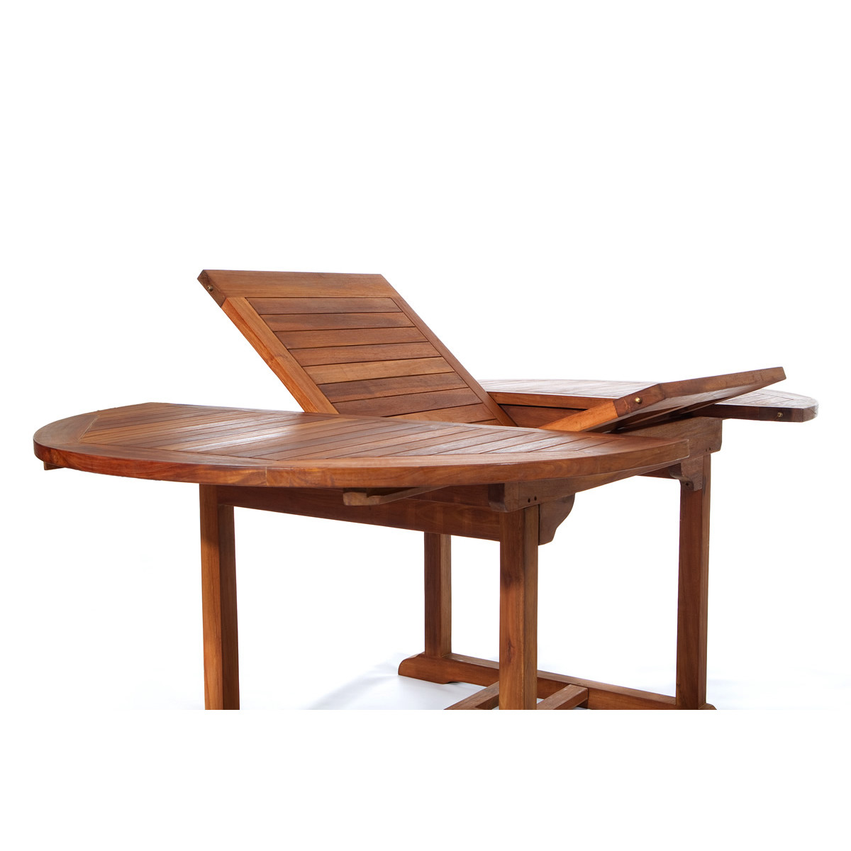 Java Teak Wood Oval Extension Dining Table 48-72"