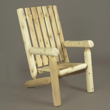 White Cedar Log Chairs|White Cedar Outdoor Chairs