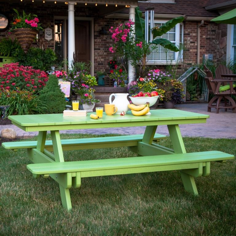 Rectangular Resin Picnic Table & Benches|Outdoor Furniture Plus