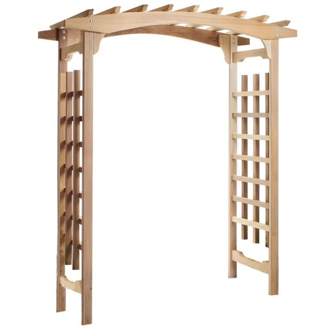 Western Red Cedar Arched Arbor|OutdoorFurniturePlus.com