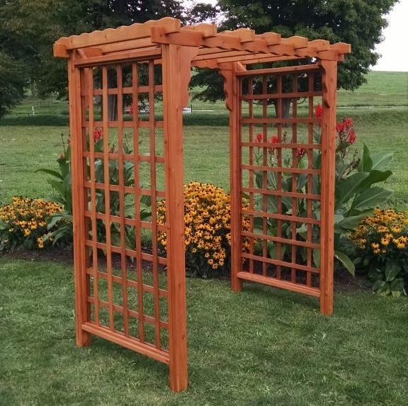 Western Red Cedar Arched Arbor|OutdoorFurniturePlus.com