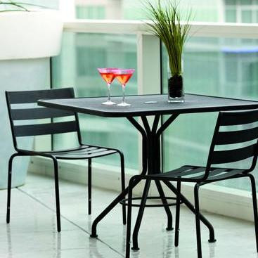 Outdoor Woodward Albion Wrought Iron Cafe Table Set
