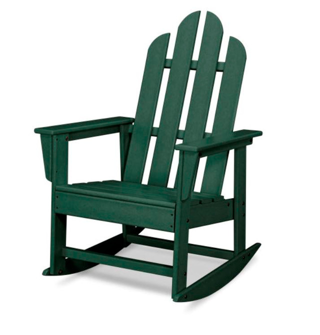 POLYWOOD Jefferson Woven Rocker|Woven Seat Rocking Chair