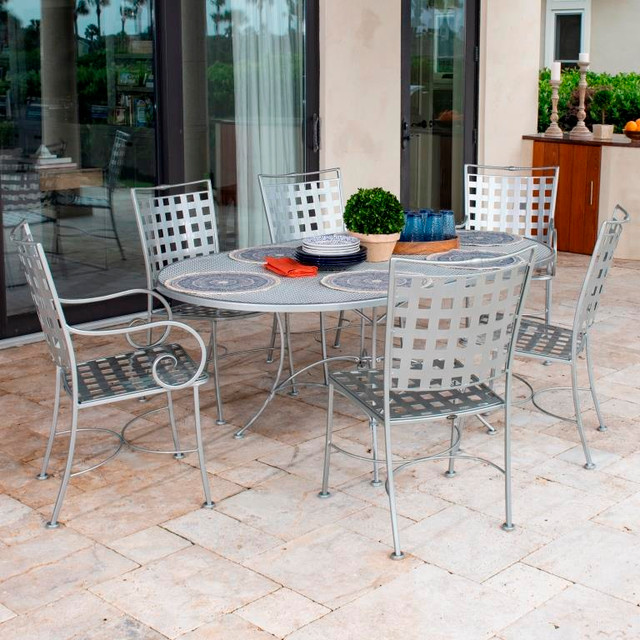 Outdoor Wrought Iron Dining, Bistro, and Bar Sets