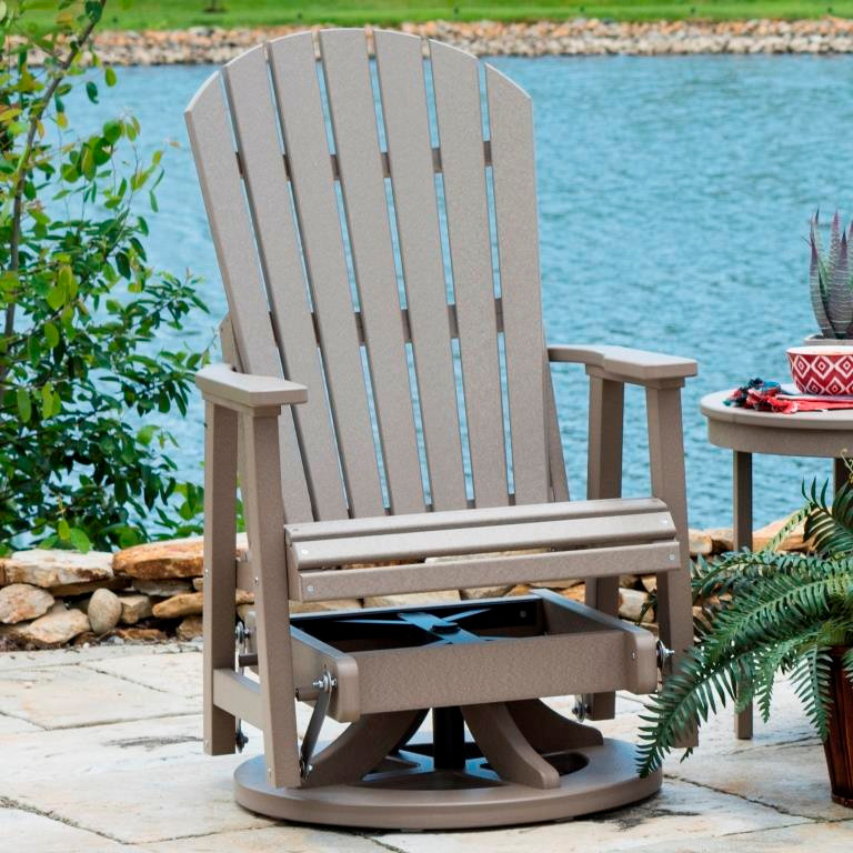 Berlin Gardens Comfo-Back Swivel Glider | Resin Glider Rocker
