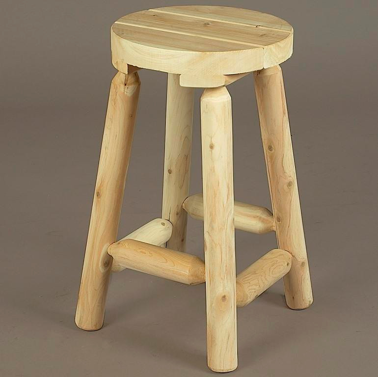 White Cedar Log Chairs|White Cedar Outdoor Chairs