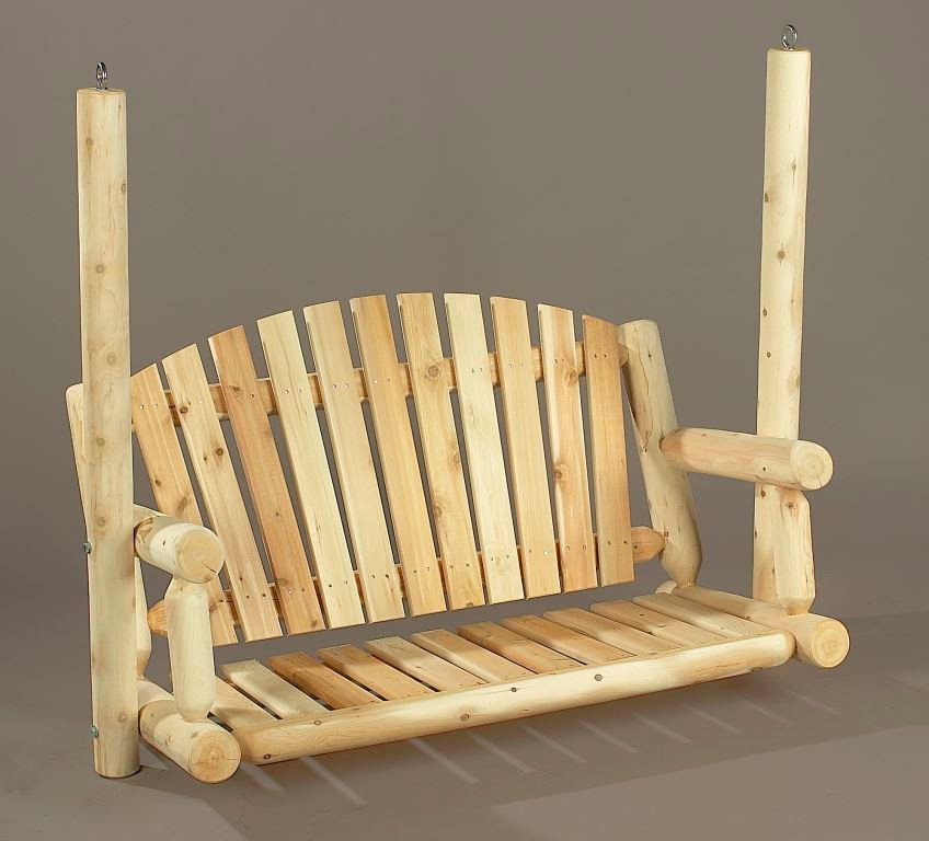 White Cedar Swing Set - 4' or 5'|Rustic Log Swing Set
