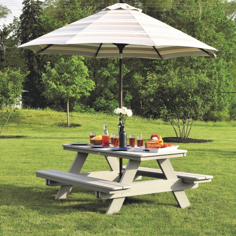 Rectangular Resin Picnic Table & Benches|Outdoor Furniture Plus