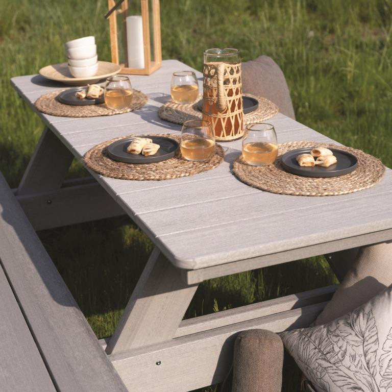 Rectangular Resin Picnic Table & Benches|Outdoor Furniture Plus