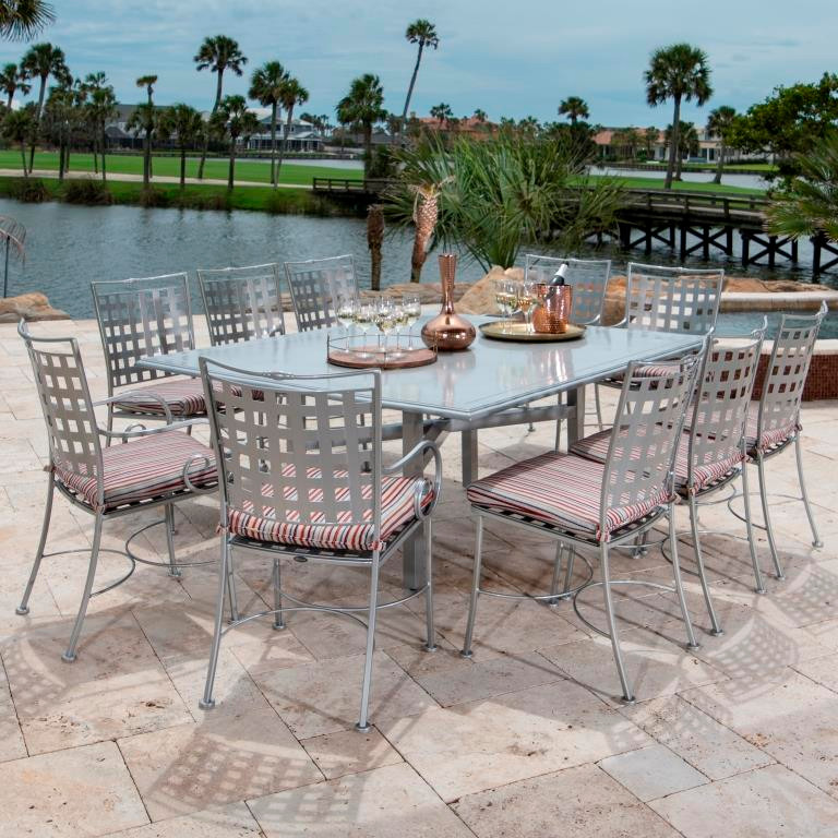 Outdoor Wrought Iron Dining, Bistro, and Bar Sets