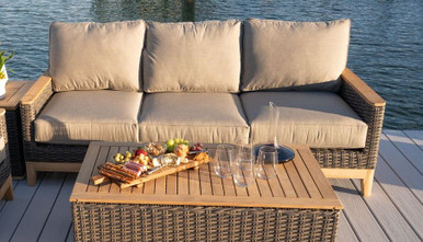Royal Teak Boca Wicker Deep Seating Sofa