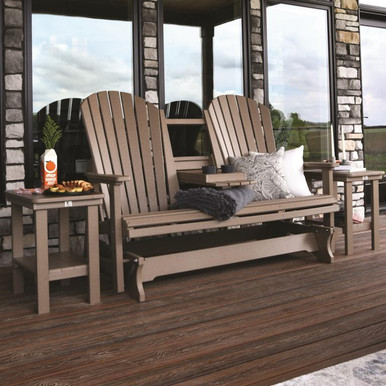 3-Seat Glider Patio Furniture Set | Outdoor Glider with Tables