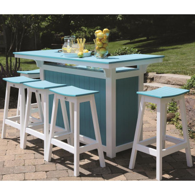 Resin Outdoor Island Bar Set | Patio Furniture Bar Set
