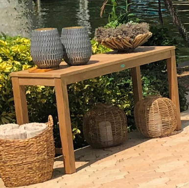 All-Weather Royal Teak Outdoor Patio Console Table