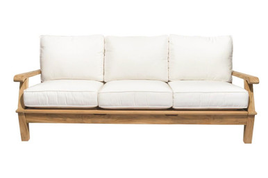 Deep-Seating Patio Sofa|Teak Outdoor Couch|Outdoor Furniture Plus