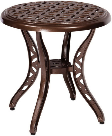 Aluminum Casa Round Side Table|Outdoor Furniture Plus