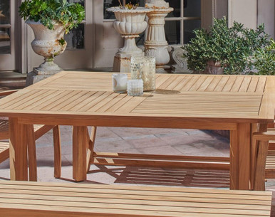 Stunning 62" Square Dining Table | Teak Tables for Sale