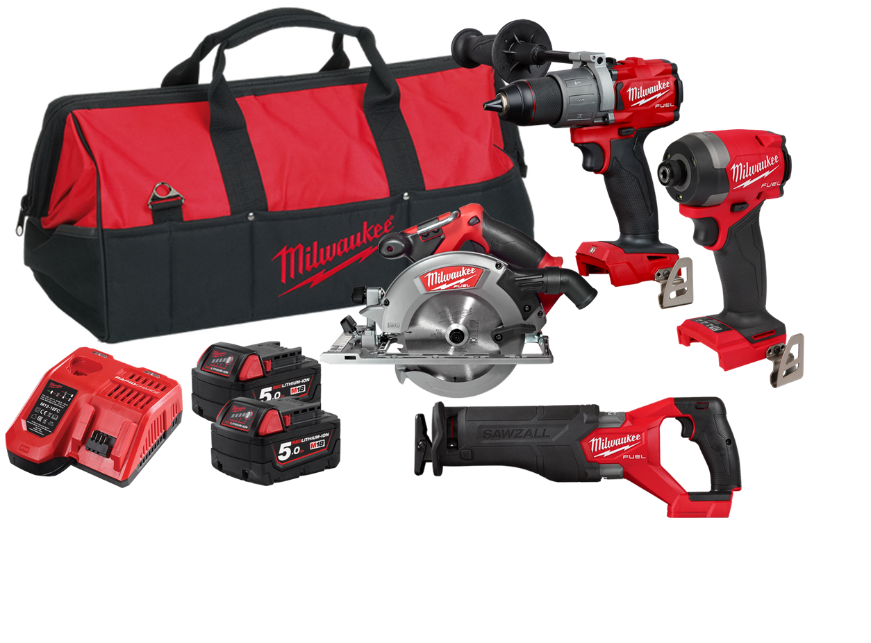 Milwaukee Power Pack 11 Piece 18V M18FPP11A3503B Combo Kit - Tool Kit Depot